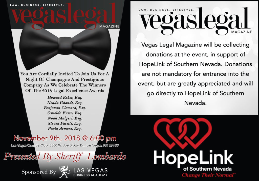 Fall 2018 Launch Party - Legal Excellence Awards | Vegas Legal Magazine